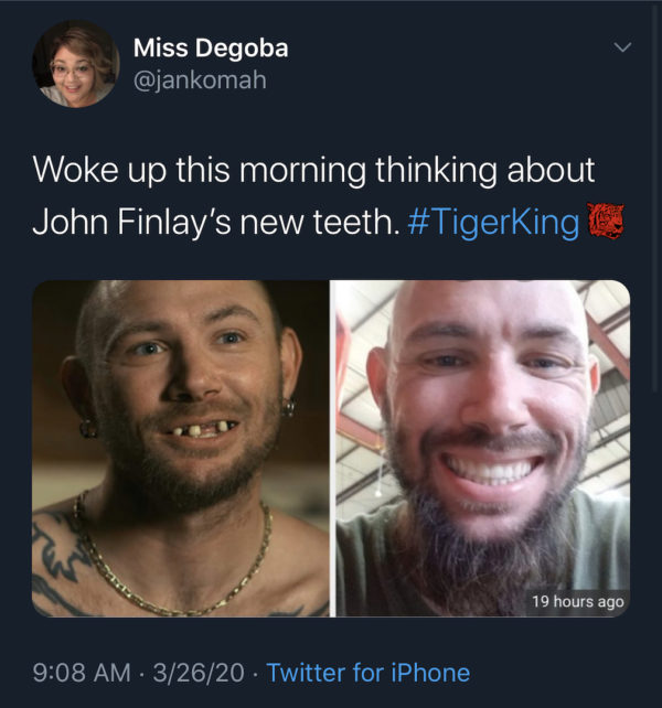 Tiger King John Finlay Teeth - Really Into This